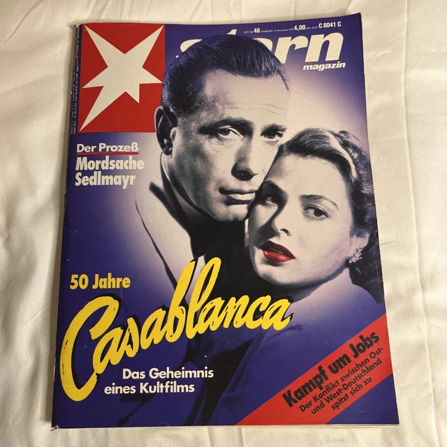 STERN MAGAZINE GERMAN Publication 1992 Casablanca Bogart Bergman ...
