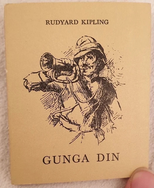 RUDYARD KIPLING GUNGA Din 1962 Illustrazione Letteratura Poesia Poema ...