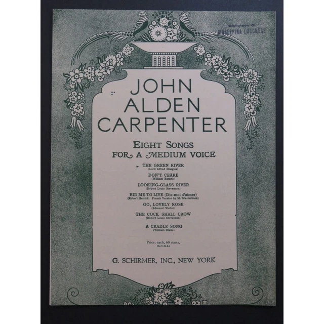 CARPENTER JOHN ALDEN The Green River Singer Piano 1940 $48.68 - PicClick AU