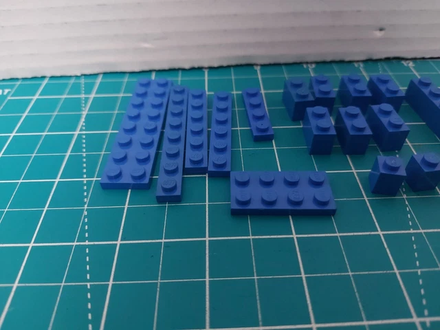 LEGO BLOCKS PLATES 2x8 2x4 1x8 1x6 1x2 1x4 Corner Blue - Lot of 18 ...