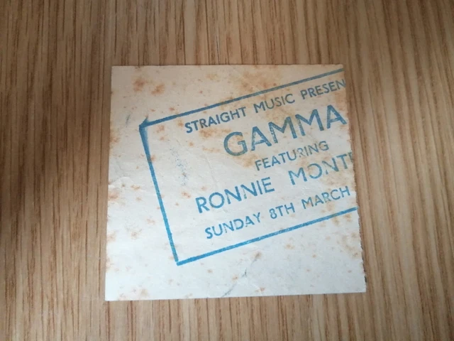 GAMMA (RONNIE MONTROSE) - Hammersmith Odeon.. Very Rare Ticket EUR 3,05 ...