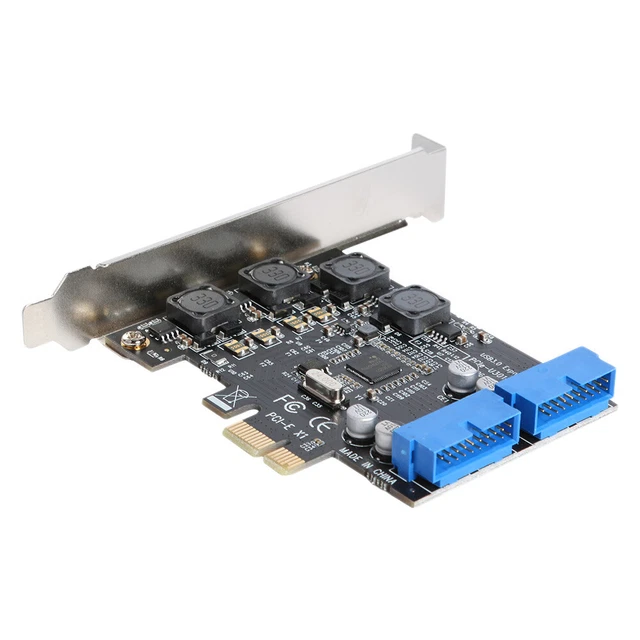 @ FRONT PCI-E to 19/20 Pin Header Adapter USB 3.0 PCI Express Expansion ...