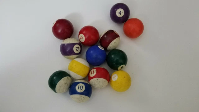 Vintage Lot Of 13 Billiard Pool Balls Crafts Repurpose T6 £1378 Picclick Uk