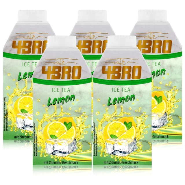4BRO ICE TEA Eistee Lemon Zitrone 500ml - Erfrischungsgetränk (5er Pack ...