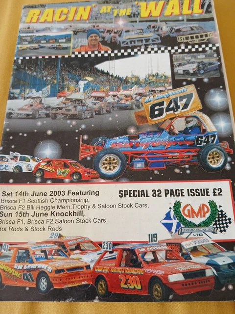 BRISCA F1 F2 Racin At The Wall June 2003 Cowdenbeath Knockhill £1.75 ...