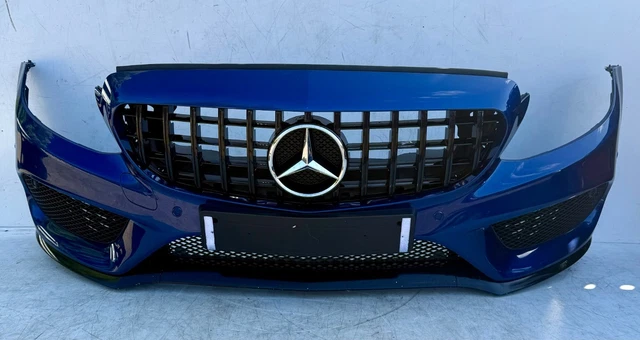 MERCEDES C CLASS W205 Front Bumper Complete Amg Premium Plus 896 Blue ...