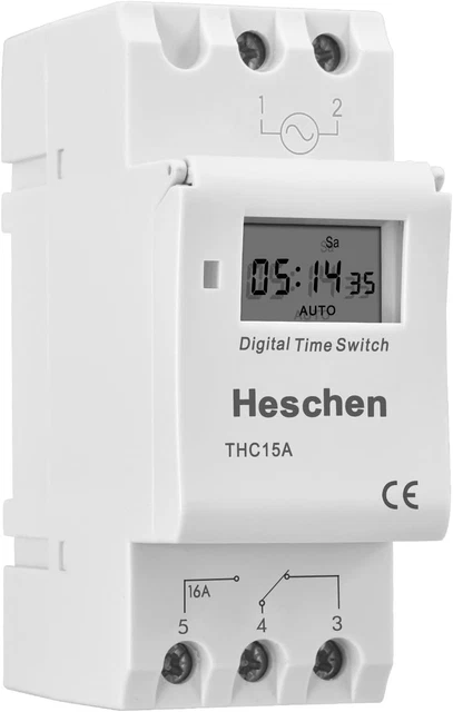 DIGITAL LCD POWER Weekly Programmable Timer Relay Switch THC15A AC 220 ...