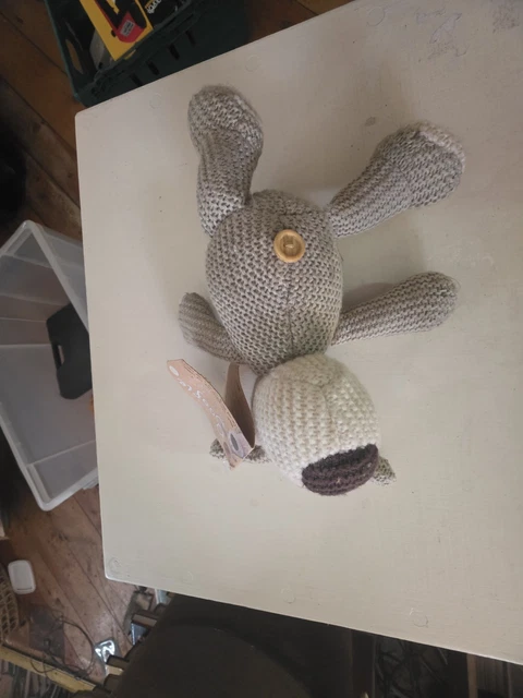 BOOFLE SOFT TOY Dog Knitted Plush Small Rag £4.98 - PicClick UK
