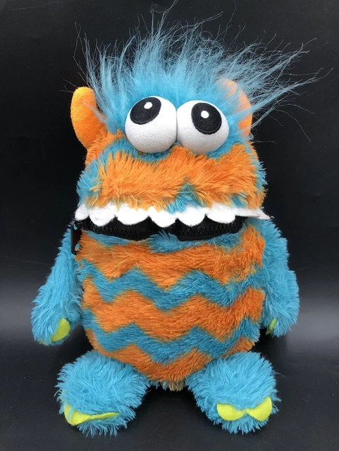 WORRY MONSTER PLUSH Stuffed Animal Cuddly Soft Toy 12” Eats Worries Zip ...