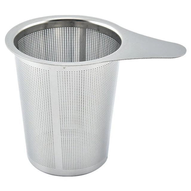 STAINLESS STEEL FILTER Infuser Handle Design Tea Leaf Colander Chinese ...