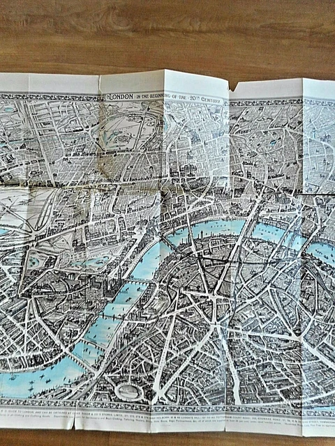 PICTORIAL PLAN OF London 1901 Original Map Chromolithograph-Rare £66.77 ...