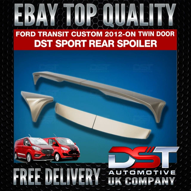 FITS FORD TRANSIT Custom Rear Twin Door Spoiler Dst Pro Sport 2012-2023 ...