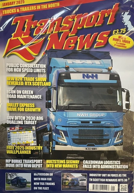 TRANSPORT NEWS MAGAZINE Issue January 2025 £8.99 - PicClick UK