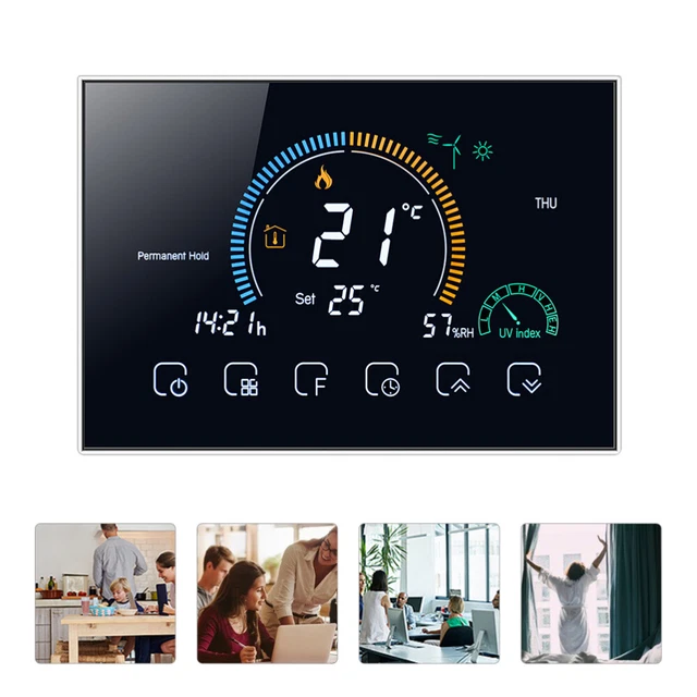 Touchscreen Display Thermostat Wifi Color Thermostat Lcd Temperature Controller £89 38 Picclick Uk