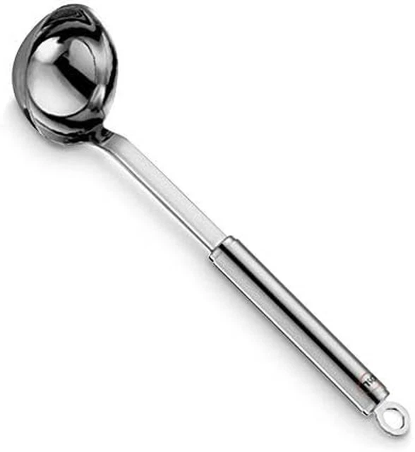 RÖSLE STAINLESS STEEL round Handle Ladle with Pouring Rim, 5.4-Ounce ...