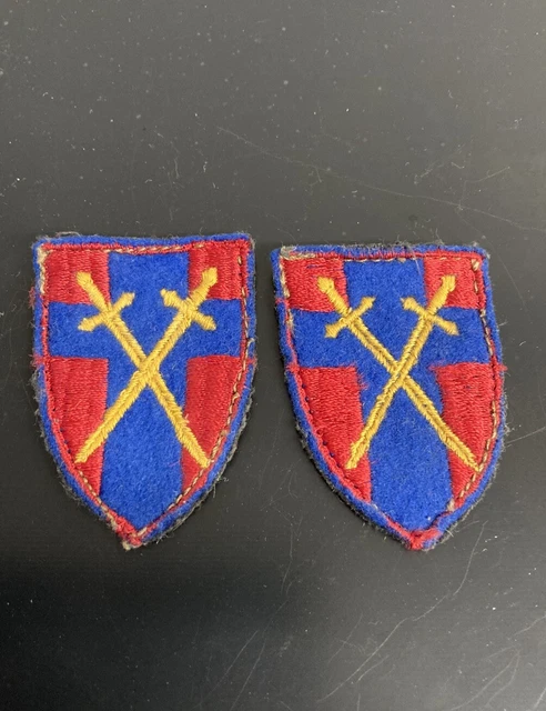 WW2 BRITISH 21ST Army Group Shoulder Patches Pairing circa 1943-45 £40. ...