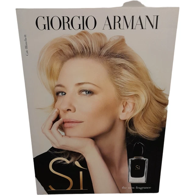 GIORGIO ARMANI CATE Blanchett Shop Display Sign Free Standing 119Cm X ...