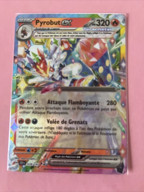 CARTE POKÉMON PYROBUT EX 028/142 EV07 Couronne Stéllaire SCR FR EUR 4 ...
