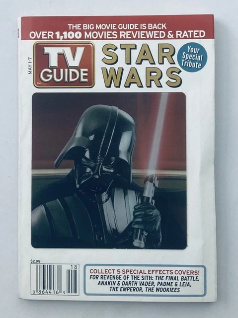 TV GUIDE MAGAZINE May 1 2005 Darth Vader Star Wars Vermont Ed. No Label ...