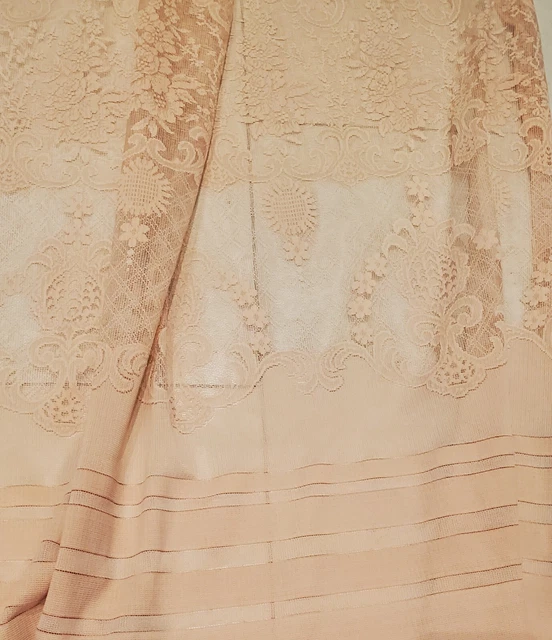 VINTAGE LACEY PINK Curtain Panels - Pinch Pleat - Set of 2 $60.00 ...