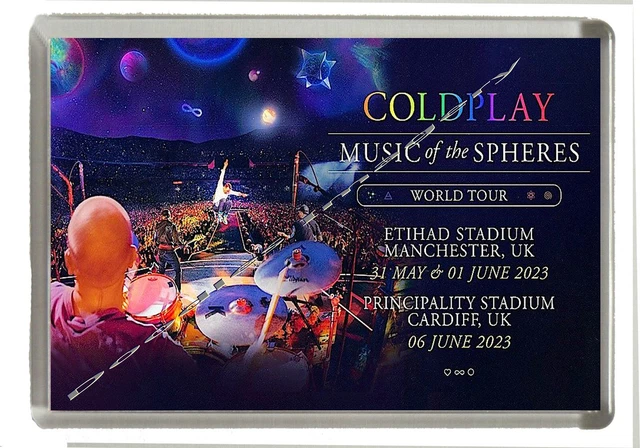 COLDPLAY - Music of the Spheres- 2023 Tour - Fridge Magnet Large 90 mm ...