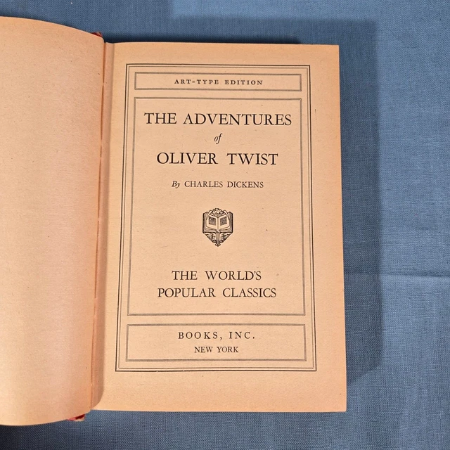 THE ADVENTURES OF Oliver Twist Charles Dickens Worlds Popular Classics ...