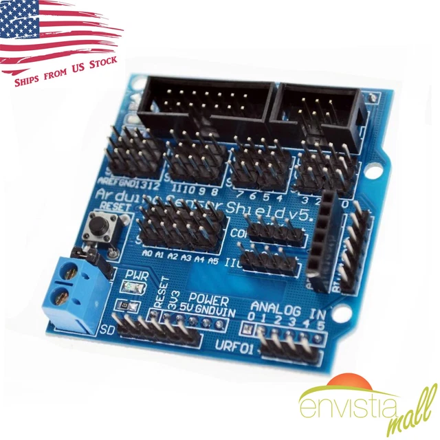 SENSOR SHIELD V5 Digital Analog Erweiterungsmodul für Arduino UNO R3 ...