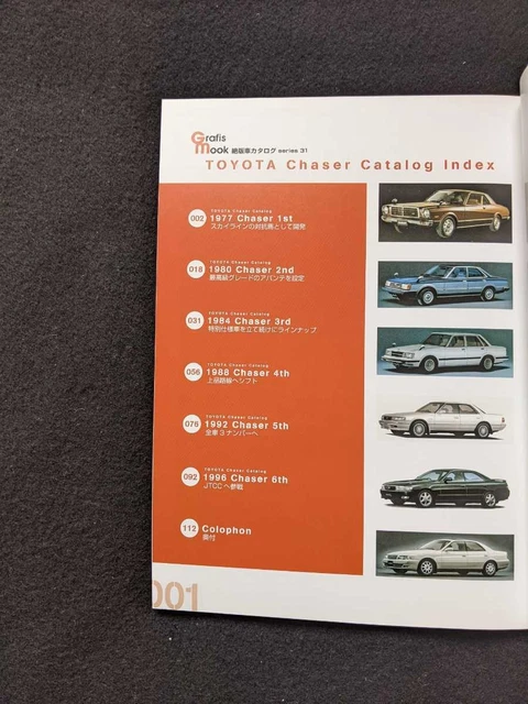 OUT-OF-PRINT CAR CATALOG Toyota Chaser 1st generation 2nd generation ...
