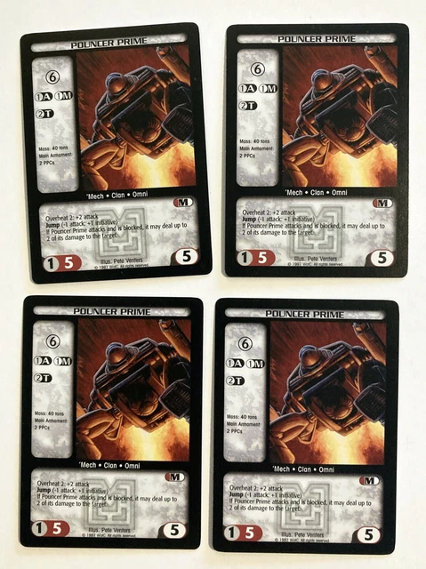 POUNCER PRIME (4) Battletech CCG Mercenaries 'Mech $1.50 - PicClick