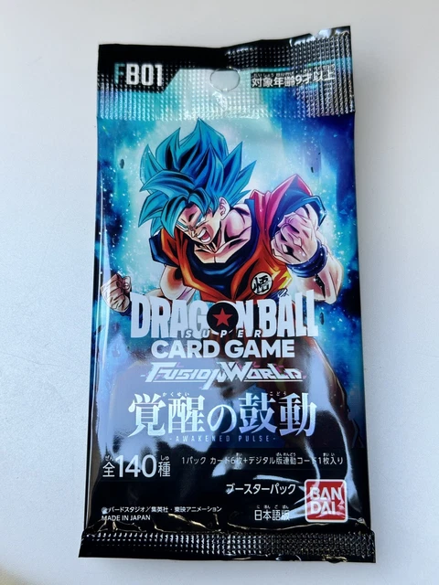 DRAGON BALL FUSION World Carte Game Awakened Pulse FB01 Giapponese confezione da 1 EUR 0,09 ...