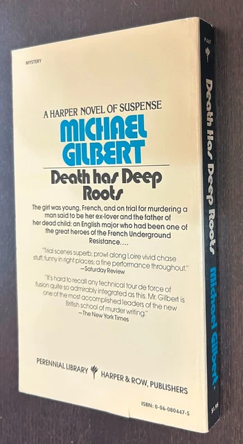 MICHAEL GILBERT -- Death Has Deep Roots (1978 Perennial) -- Vintage ...