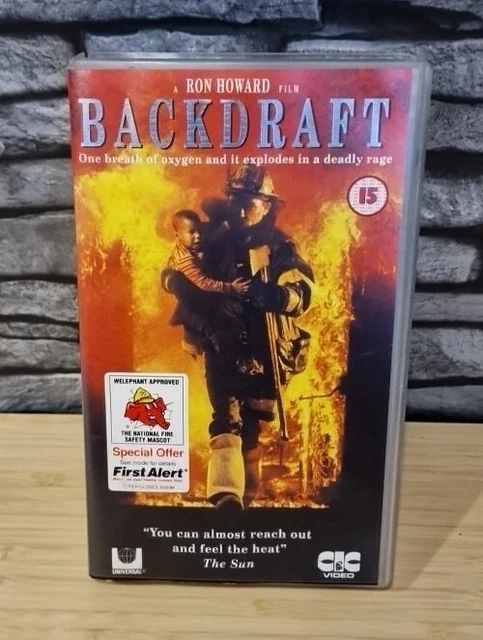 BACKDRAFT RON HOWARD VHS video cassette UK KURT RUSSELL ROBERT DE NIRO ...