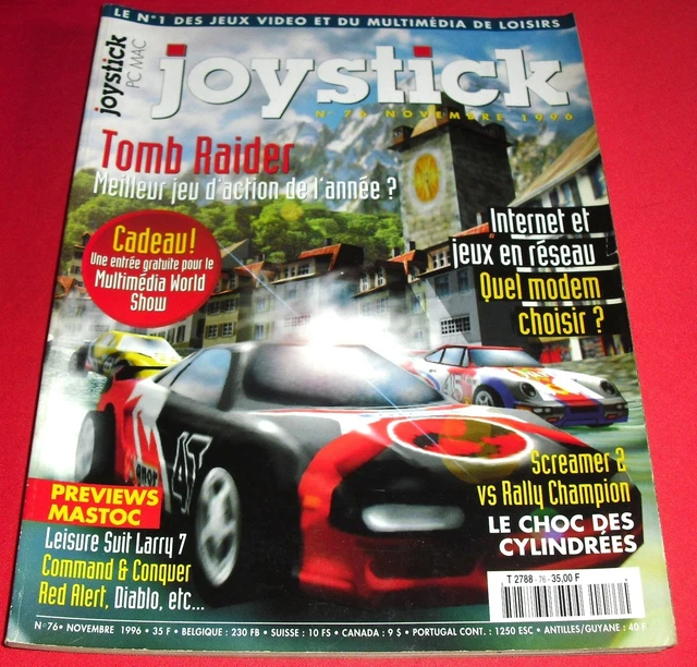 MAGAZINE JOYSTICK [N°76 Nov 1996] PC CD-Rom Mac Tomb Raider Diablo *JRF ...