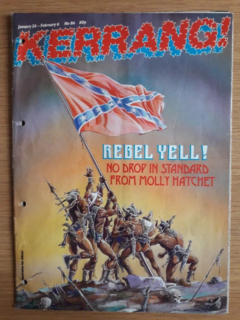 KERRANG MAGAZINE ISSUE No.86 MOLLY HATCHET, SLADE, METALLICA etc. Good ...