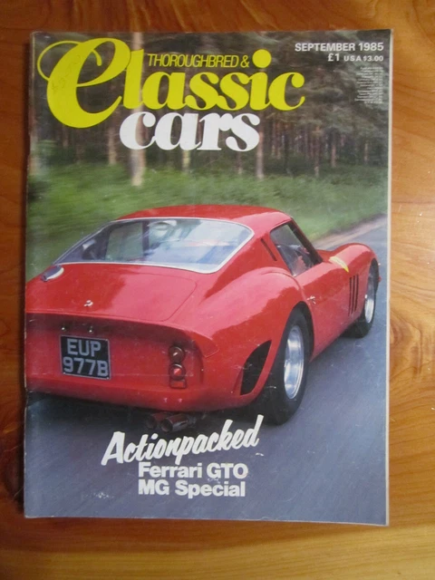 MAGAZINE THOROUGHBRED & Classic Cars September 1985 Vol. 12 No. 12 ...