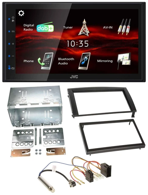 JVC USB BLUETOOTH MP3 DAB 2DIN Autoradio für Skoda Fabia 2004-2007 6Y ...