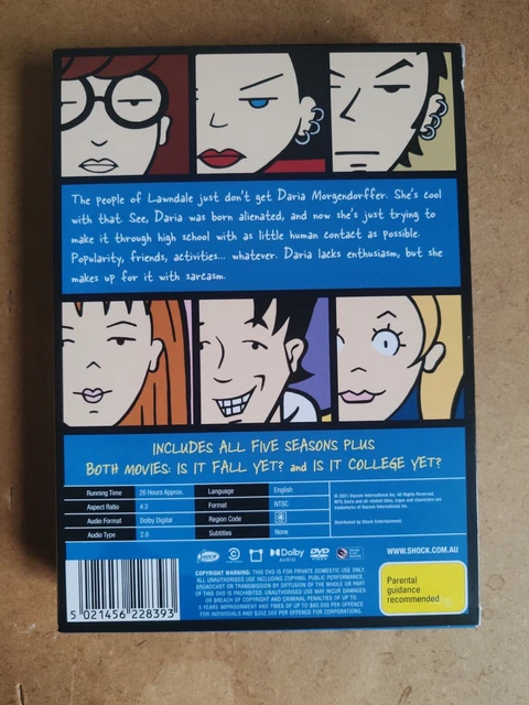 DARIA THE COMPLETE Animated Series 8 DVD Box Set. Region Free MTV EUR 20,97 - PicClick IT