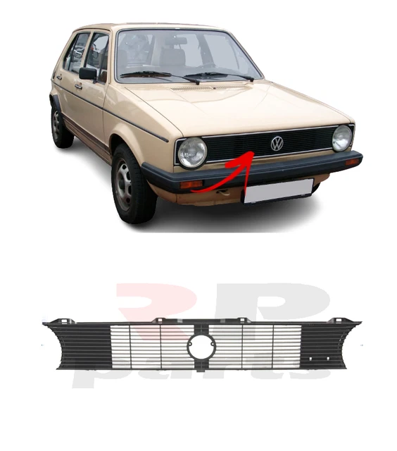 FOR VW GOLF Mk1 1974 -1993 New Front Upper Center Grille Black ...