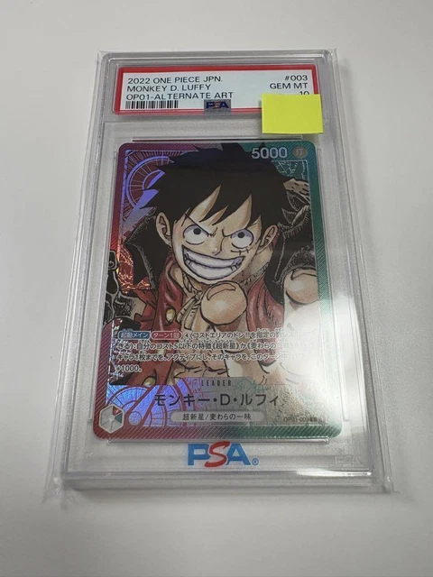 CARTE ONE PIECE Monkey D. Luffy OP01-003 Leader Parallel PSA10 Japonais EUR 177,01 - PicClick FR