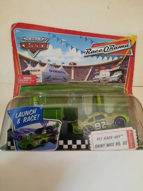 MATTEL DISNEY PIXAR Cars Shiny Wax #82 Pit Race-Off Launch & Race RACE ...