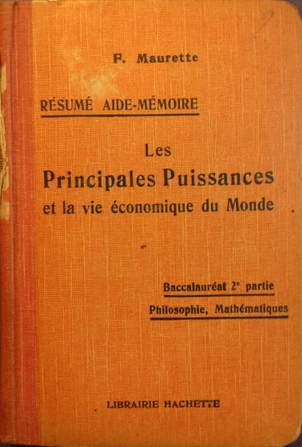 LES PRINCIPALES PUISSANCES et la vie conomique du monde. R sum aide-m moire. EUR 8,00 - PicClick FR