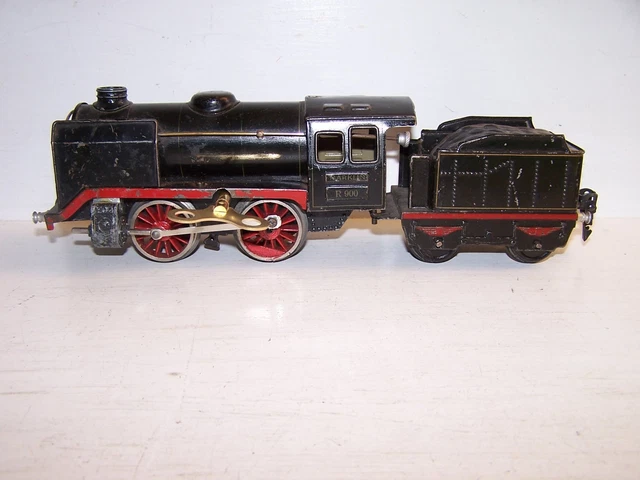 OLD MÄRKLIN SCALE 0 Tin Steam Locomotive R 900+ Tender 909 Clockwork ...