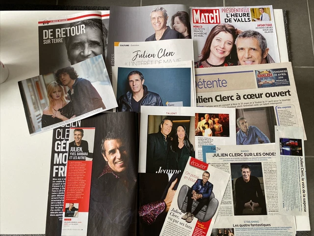 JULIEN CLERC - Coupures De Presse Clipping Lot 2 EUR 7,00 - PicClick FR