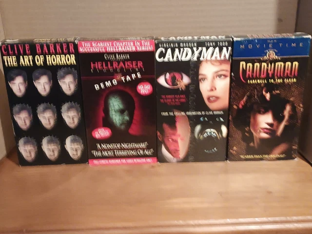 LOT DE 4 couvertures alternatives Clive Barker Horror VHS Art of Horror ...