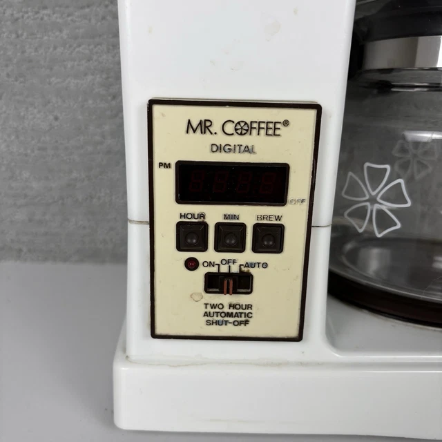 VINTAGE MR COFFEE 12 Cup Coffee Maker SRX-20 Red LED Digital Display ...