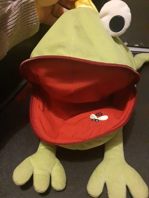 IKEA MINNEN GRODA Frog Prince Zip Kids Bag Pyjama Case Plush 18" Soft ...