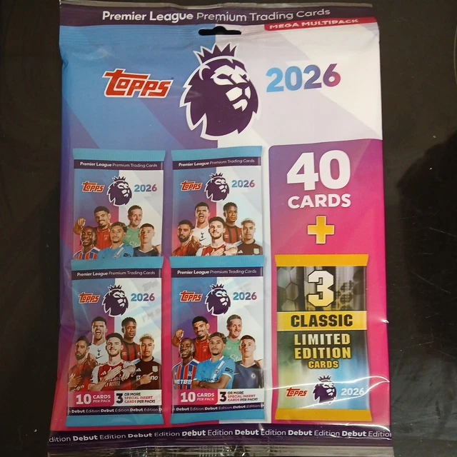 TOPPS PREMIER LEAGUE 2026 MEGA MULTIPACK - New Sealed £8.63 - PicClick UK