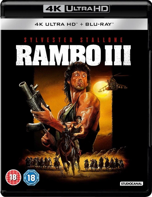 RAMBO III 4K Remastered Uhd Blu-Ray Sylvester Stallone 1988 Brand New ...
