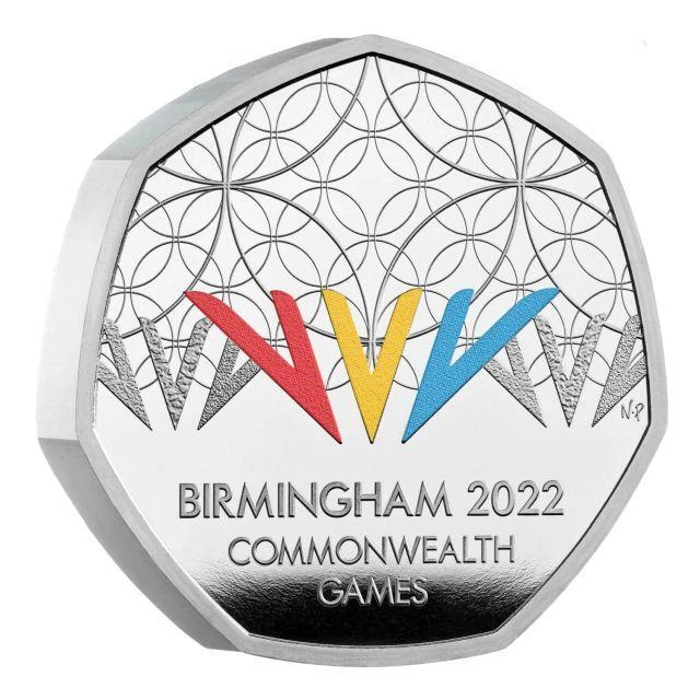 UK - BIRMINGHAM 2022 Commonwealth Games UK 50p Silver PIEDFORT Proof ...