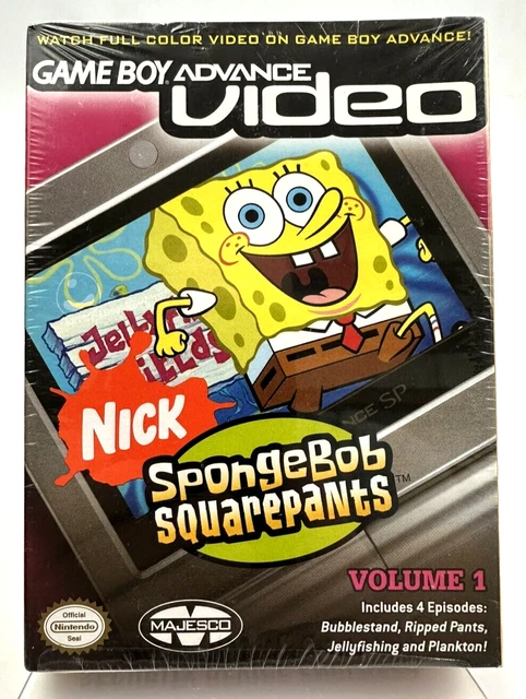 GBA VIDEO NICKELODEON SpongeBob SquarePants Volume 1, New Factory ...